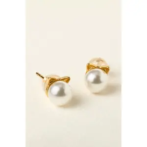 UNCOMMON GOODS Stud Earrings With Faux Pearl And Gold Detail - Multi