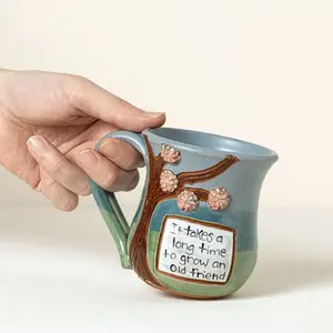 UNCOMMON GOODS Old Friends Mug Mudworks Pottery