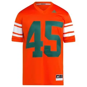 Adidas Miami Hurricanes #45 Football Icon Premier Jersey - Orange