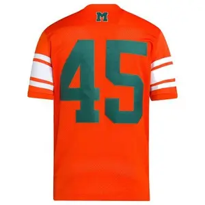 Adidas Miami Hurricanes #45 Football Icon Premier Jersey - Orange