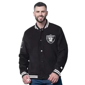 STARTER Las Vegas Raiders Out Corduroy Varsity Jacket