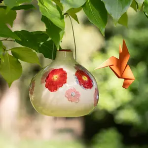UNCOMMON GOODS Ceramic Hummingbird Feeder