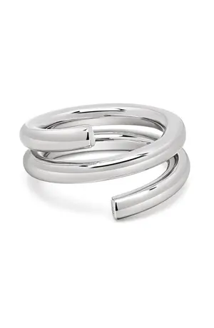 NIALAYA JEWELRY Modern Spiral Ring - Silver