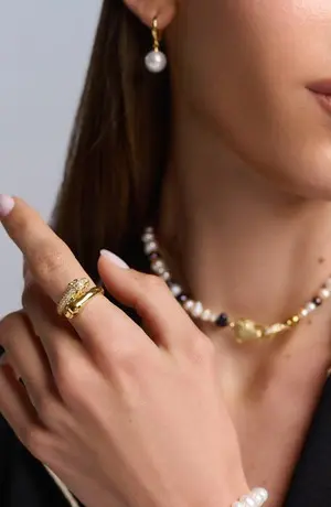 NIALAYA JEWELRY Twisted Panther Ring - Gold