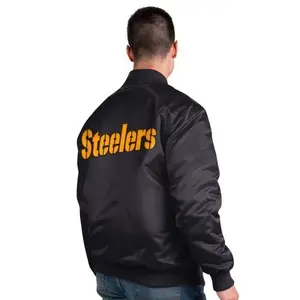 STARTER Pittsburgh Steelers Satin Varsity Jacket