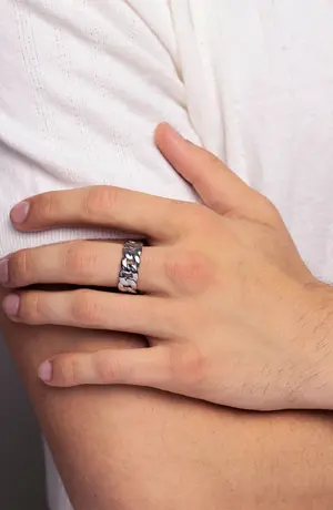 NIALAYA JEWELRY Chain Ring - Silver