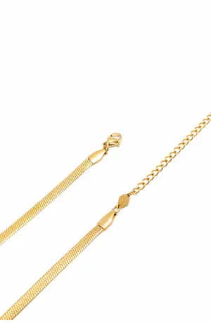 NIALAYA JEWELRY Snake Chain Necklace - Gold