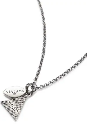 NIALAYA JEWELRY Evil Eye And Eye Of Ra Pendant Necklace - Silver/turquoise