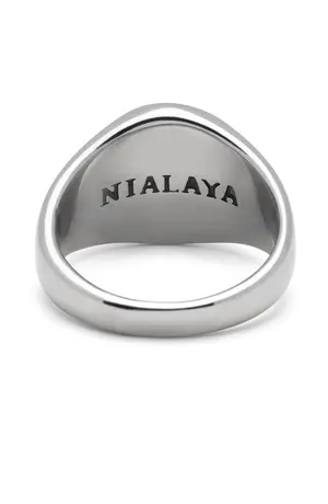 NIALAYA JEWELRY Stainless Steel Crest Ring
