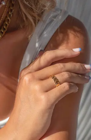 NIALAYA JEWELRY Chain Ring - Gold