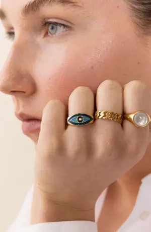 NIALAYA JEWELRY Chain Ring - Gold