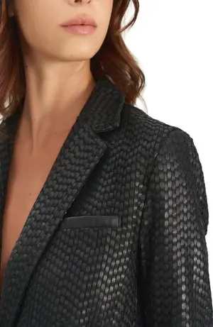 VELEZ Tatacoa Woven Leather Blazer
