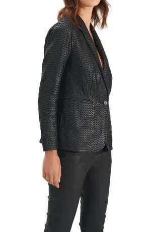 VELEZ Tatacoa Woven Leather Blazer