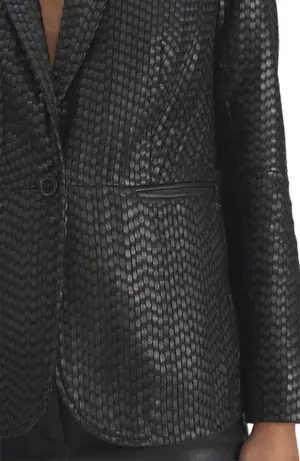 VELEZ Tatacoa Woven Leather Blazer