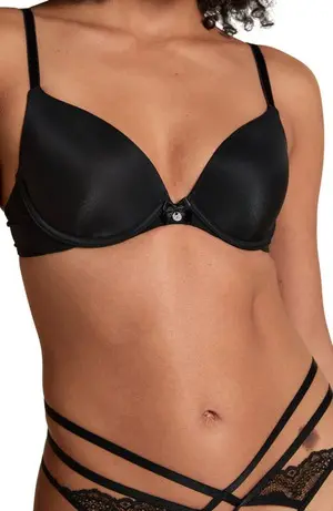 Hunkemoller Plunge Padded Underwired Bra - Black