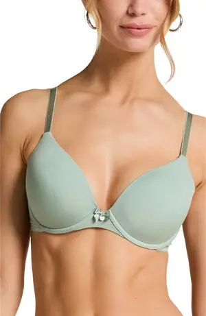 Hunkemoller Plunge Padded Underwired Bra - Green