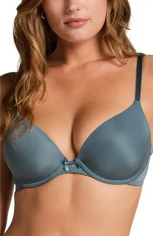 Hunkemoller Plunge Padded Underwired Bra - Stormy Weather