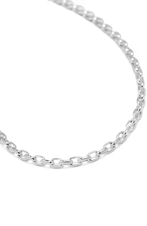 NIALAYA Thin Cable Chain Necklace - Sterling Silver