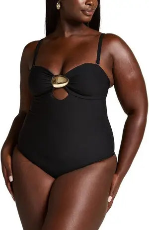 Hunkemoller Shaping Bathing Suit - Black