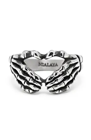 NIALAYA Skeleton Hand Ring