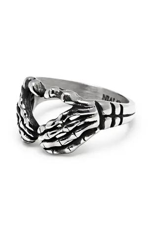 NIALAYA JEWELRY Skeleton Hand Ring - Silver