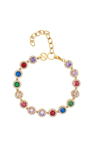 NIALAYA JEWELRY CZ Tennis Bracelet Multicolored