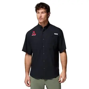 Columbia Alabama Crimson Tide Tamiami Omni-shade Button-down Shirt - Black