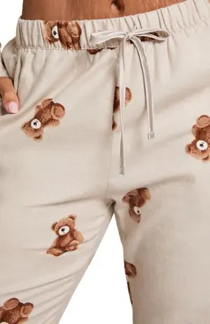 Hunkemoller Pant Flannel Straight Bear