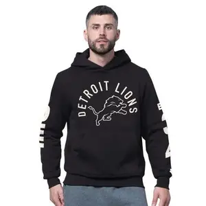 STARTER Detroit Lions Handoff Fleece Hoodie - Black