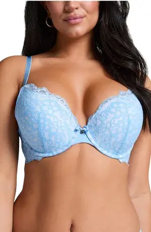 Hunkemoller Marine Padded Push-up Underwired Bra - Bel Air Blue