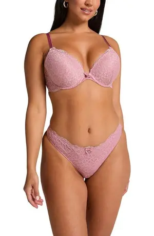 Hunkemoller Marine Padded Push-up Underwired Bra - Lilas