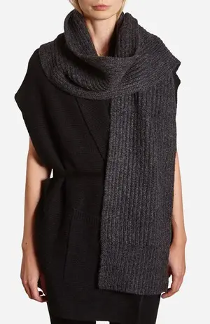 OYUN Rib Alpaca Scarf - Caviar