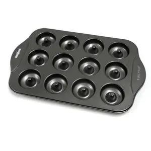 NORPRO Nonstick 12-cavity Mini Donut Pan - Black