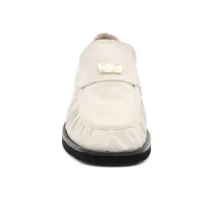 VALENTINA RANGONI Cortina Block Heel Loafer - White
