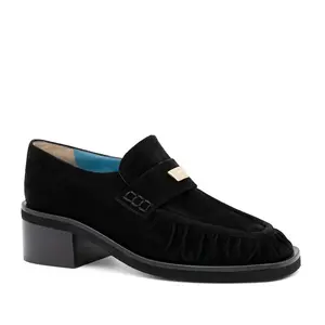 VALENTINA RANGONI Cortina Block Heel Loafer - Black