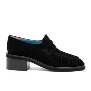 VALENTINA RANGONI Cortina Block Heel Loafer - Black