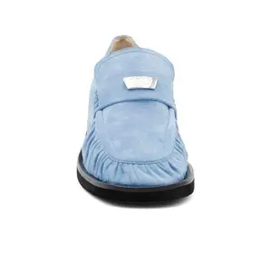 VALENTINA RANGONI Cortina Block Heel Loafer - Blue