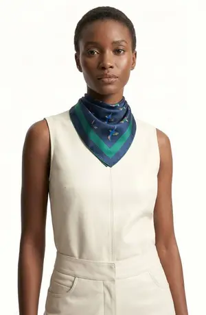 JESSIE ZHAO NEW YORK Freedom Wings Double Sided Silk Scarf