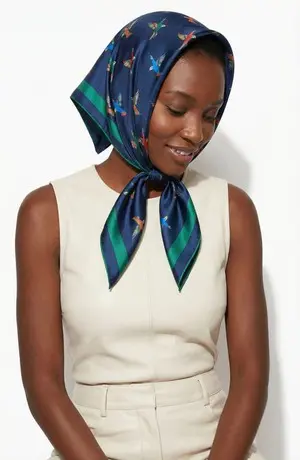 JESSIE ZHAO NEW YORK Freedom Wings Double Sided Silk Scarf