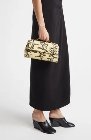 Proenza Schouler Tate Snakeskin Embossed Clutch - Resin Multi