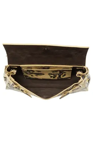 Proenza Schouler Tate Snakeskin Embossed Clutch - Resin Multi