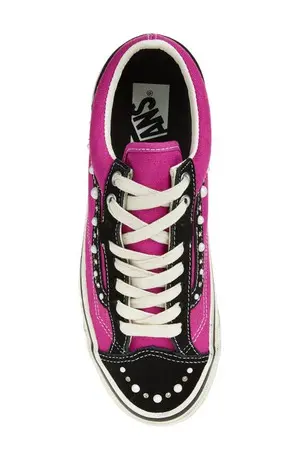 VANS Embellished Lx Old Skool 36 Sneaker - Pearlized Fuchsia Red