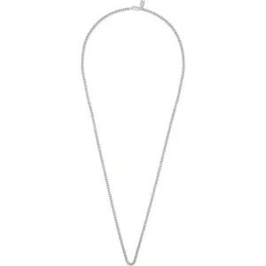 ALLSAINTS Perrie Slim Chain Necklace - Warm Silver