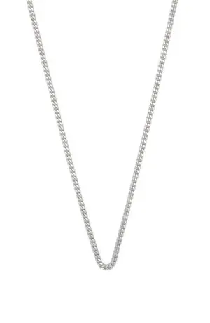 ALLSAINTS Perrie Slim Chain Necklace - Warm Silver