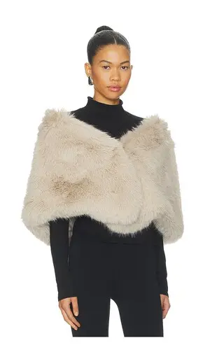 UNREAL FUR Yasmine Wrap In Tan