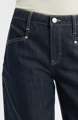 CITY BLUES High Waist Crescent Leg Jeans