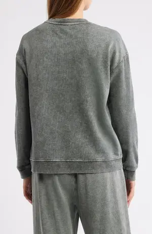CITY BLUES Reverse French Terry Spliced Sweatshirt