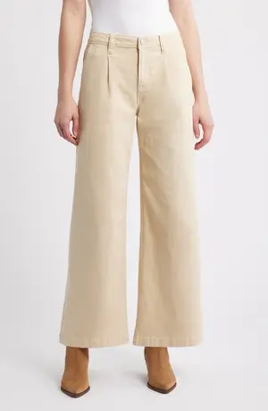 CITY BLUES Wide Leg Trouser Jeans - Biscotti