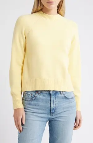 CITY BLUES Raglan Sleeve Mock Neck Sweater - Sunlight