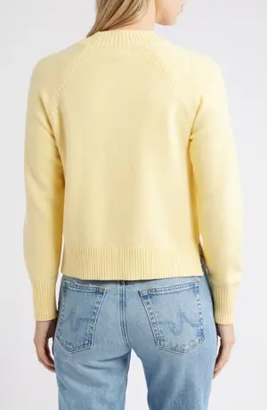 CITY BLUES Raglan Sleeve Mock Neck Sweater - Sunlight